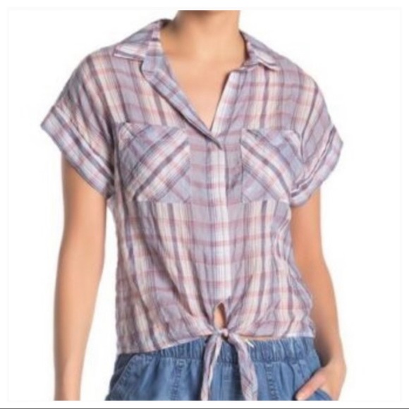 Anthropologie | Tops | Cloth Stone By Anthropologie Multicolor Plaid ...